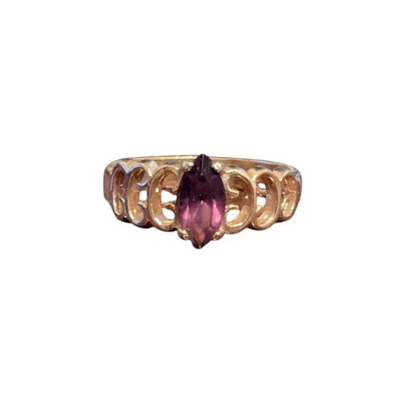 Vintage | Jewelry | Dainty Amethyst Ring 8k Gold Hkg Regency Victorian ...